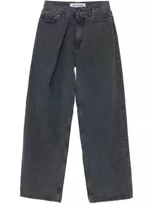 WON HUNDRED Pleat-detailing Wide Leg Jeans