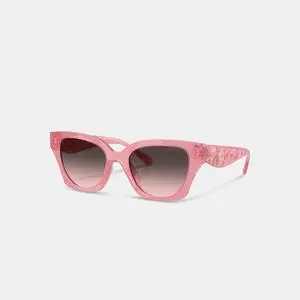 COACH Quilted Square Sunglasses Milky Pink