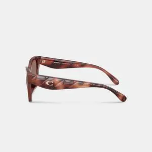 COACH Quilted Square Sunglasses - Tortoise Brown