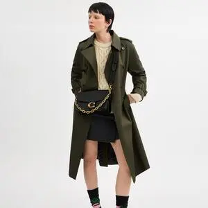 COACH Chain Tabby Shoulder Bag - Brass/black