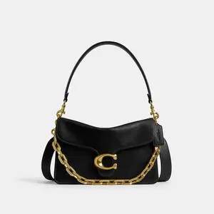 COACH Chain Tabby Shoulder Bag - Brass/black