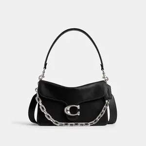 COACH Chain Tabby Shoulder Bag - Silver/black