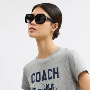 COACH Oversized Square Sunglasses - Black