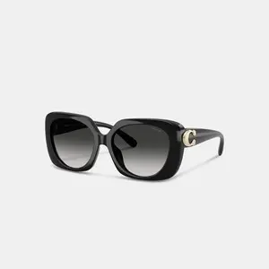 COACH Maxi Sculpted C Oversized Square Sunglasses - Black