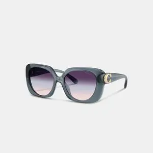 COACH® Oversized Square Sunglasses - Milky Blue