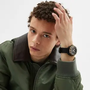 COACH Charter Automatic Watch, 44mm - Black