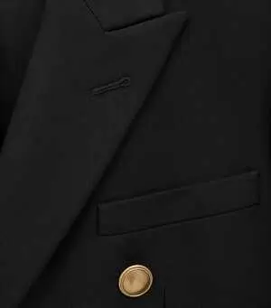 Saint Laurent Virgin Wool Double-breasted Blazer With Gold-tone Buttons