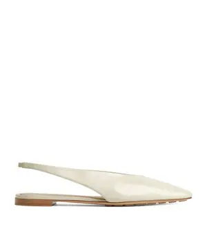 Bottega Veneta Sofia Slingback Ballet Flats - White