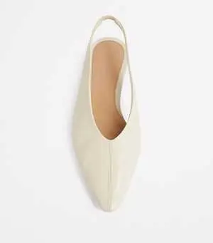 Bottega Veneta Sofia Slingback Ballet Flats - White