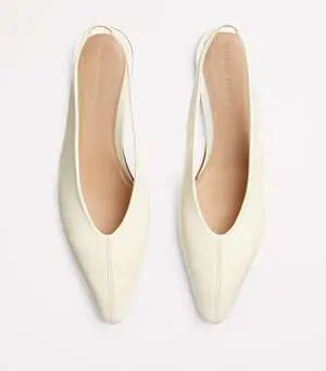 Bottega Veneta Sofia Slingback Ballet Flats - White