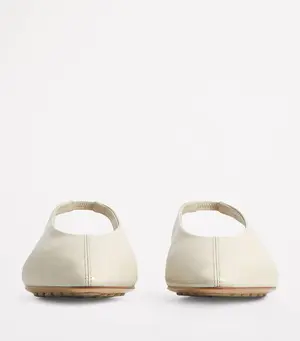 Bottega Veneta Sofia Slingback Ballet Flats - White