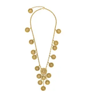 Saint Laurent Medallion Chain Necklace - Metallic