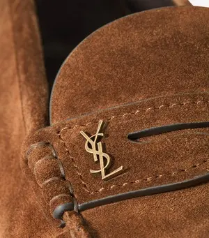Saint Laurent Suede Loafers - Beige