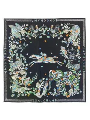 Longchamp Forêt Scarf - Blue