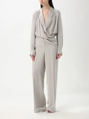 Theory Draped Wrap Blouse - Silver