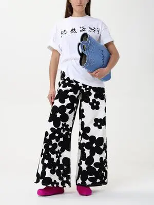 Marni Wide Leg Floral Print Trousers