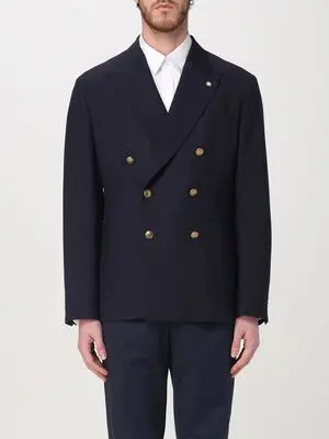 MANUEL RITZ Double Breasted Blazer - Blue