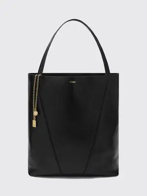 Chloé Textured Leather Tote Bag - Black