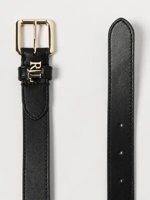 Ralph Lauren Belt With Gold Tone Logo Buckle