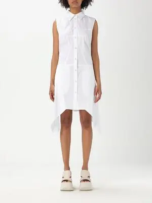 Helmut Lang Sleeveless Shirt Dress - White