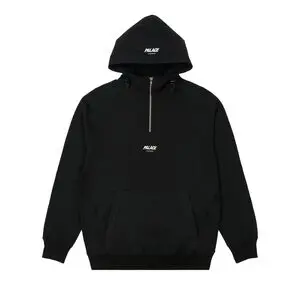 PALACE 1/4 Zip Cotton Panel - Black