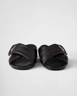 Prada Padded Nappa Leather Slides