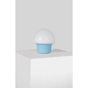 BRIGHTECH Portobello 6.6" Indoor/outdoor Usb-c Rechargeable Portable Led Table Lamp With 3-way Dimmer - Light Blue