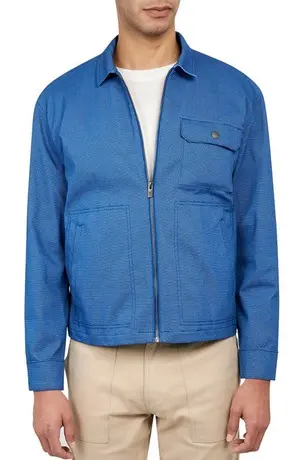 BROOKLYN BRIGADE Slim Fit Twill Jacket - Blue