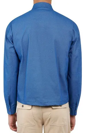 BROOKLYN BRIGADE Slim Fit Twill Jacket - Blue