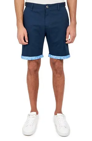 BROOKLYN BRIGADE Flat Front Slim Fit Shorts - Navy