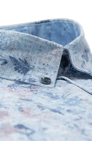 BROOKLYN BRIGADE Slim Fit Barlow Vintage Floral 4-way Stretch Performance Short Sleeve Shirt