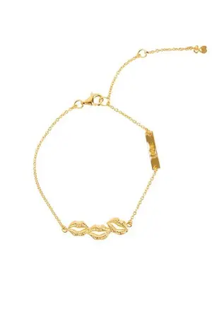 GWEN BELOTI Lip Love Charm Bracelet - Gold