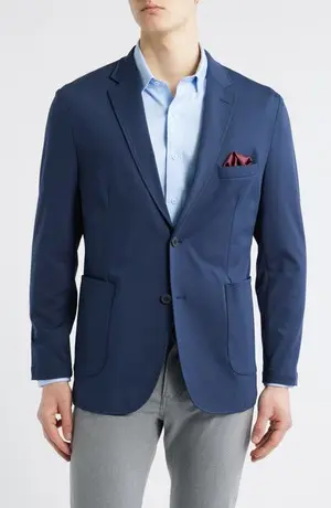 Johnston & Murphy Xc Flex® Solid Knit Sport Coat - Navy