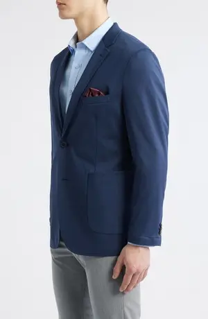 Johnston & Murphy Xc Flex® Solid Knit Sport Coat - Navy