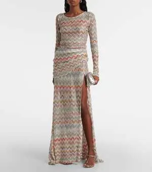 Missoni Zigzag Metallic Maxi Skirt - Multicoloured
