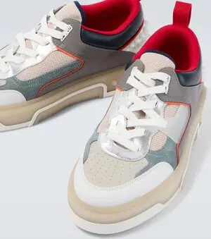 CHRISTIAN LOUBOUTIN Astroloubi Spiked Leather Sneakers - Multicoloured