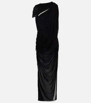 MUGLER Draped Open-back Maxi Dress