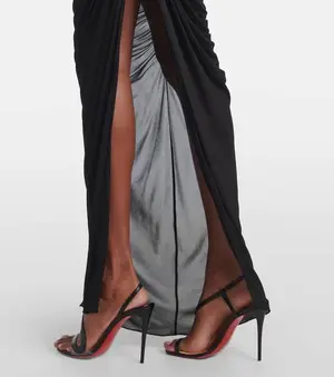 MUGLER Draped Open-back Maxi Dress