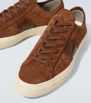 TOM FORD Cambridge Logo Suede Sneakers