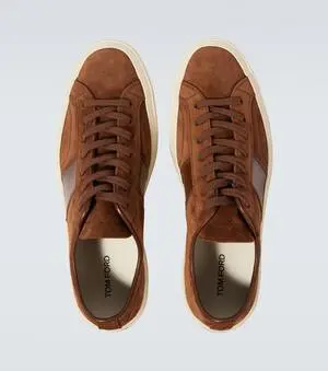 TOM FORD Cambridge Logo Suede Sneakers