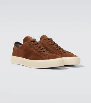 TOM FORD Cambridge Logo Suede Sneakers