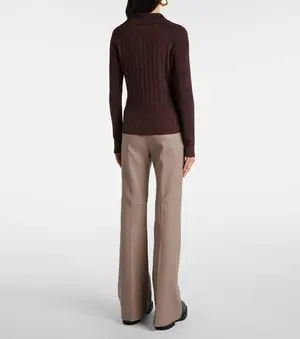 JOSEPH Ribbed-knit Polo Sweater