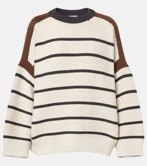 Brunello Cucinelli Striped Cotton Sweater - Multicoloured
