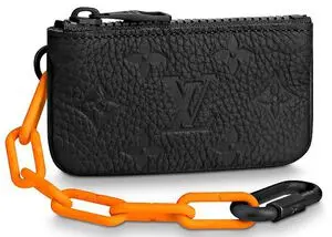LOUIS VUITTON Pochette Cles Monogram Orange Black