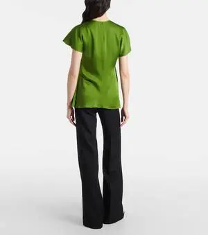 Victoria Beckham Satin Top - Green