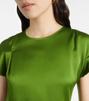 Victoria Beckham Satin Top - Green