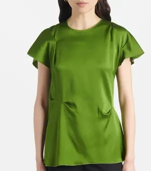 Victoria Beckham Satin Top - Green
