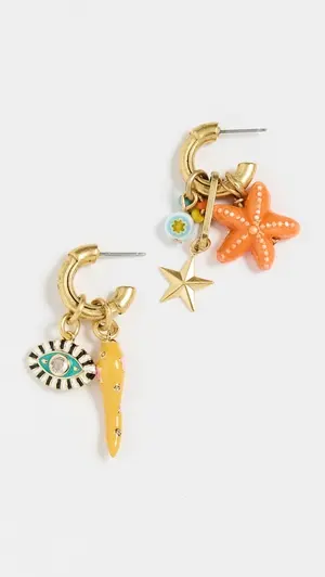 ELIZABETH COLE Staryu Charm Earrings