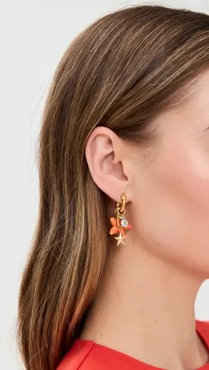 ELIZABETH COLE Staryu Charm Earrings