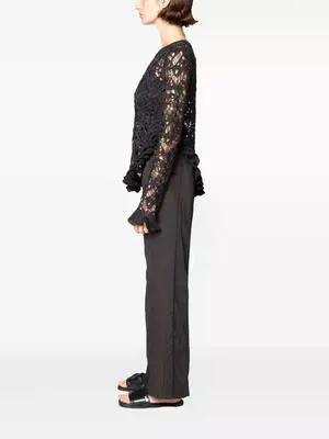 MULLER OF YOSHIOKUBO Frilled Lace Top